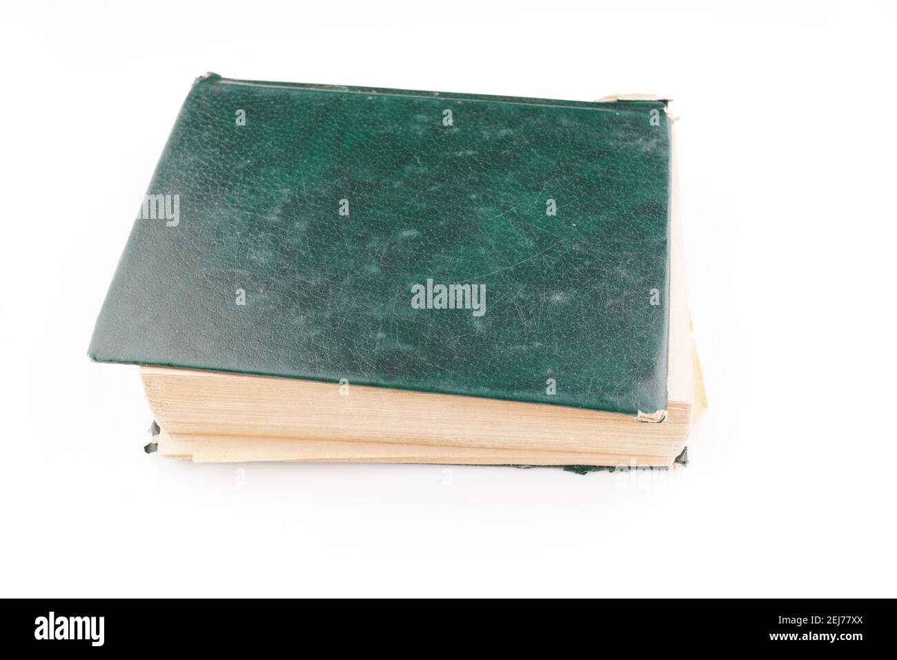 old green dictionary on white background Stock Photo - Alamy