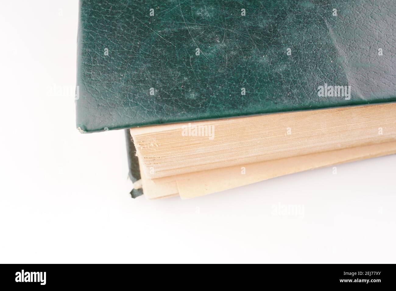 old green dictionary on white background Stock Photo - Alamy