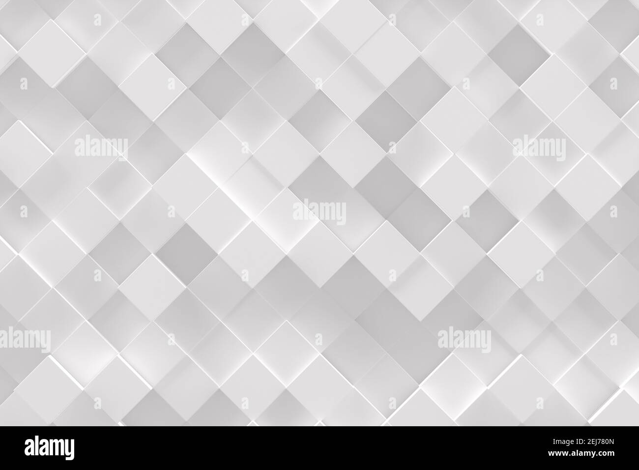 Abstract geometric pattern or background made of chaotic square surface ...