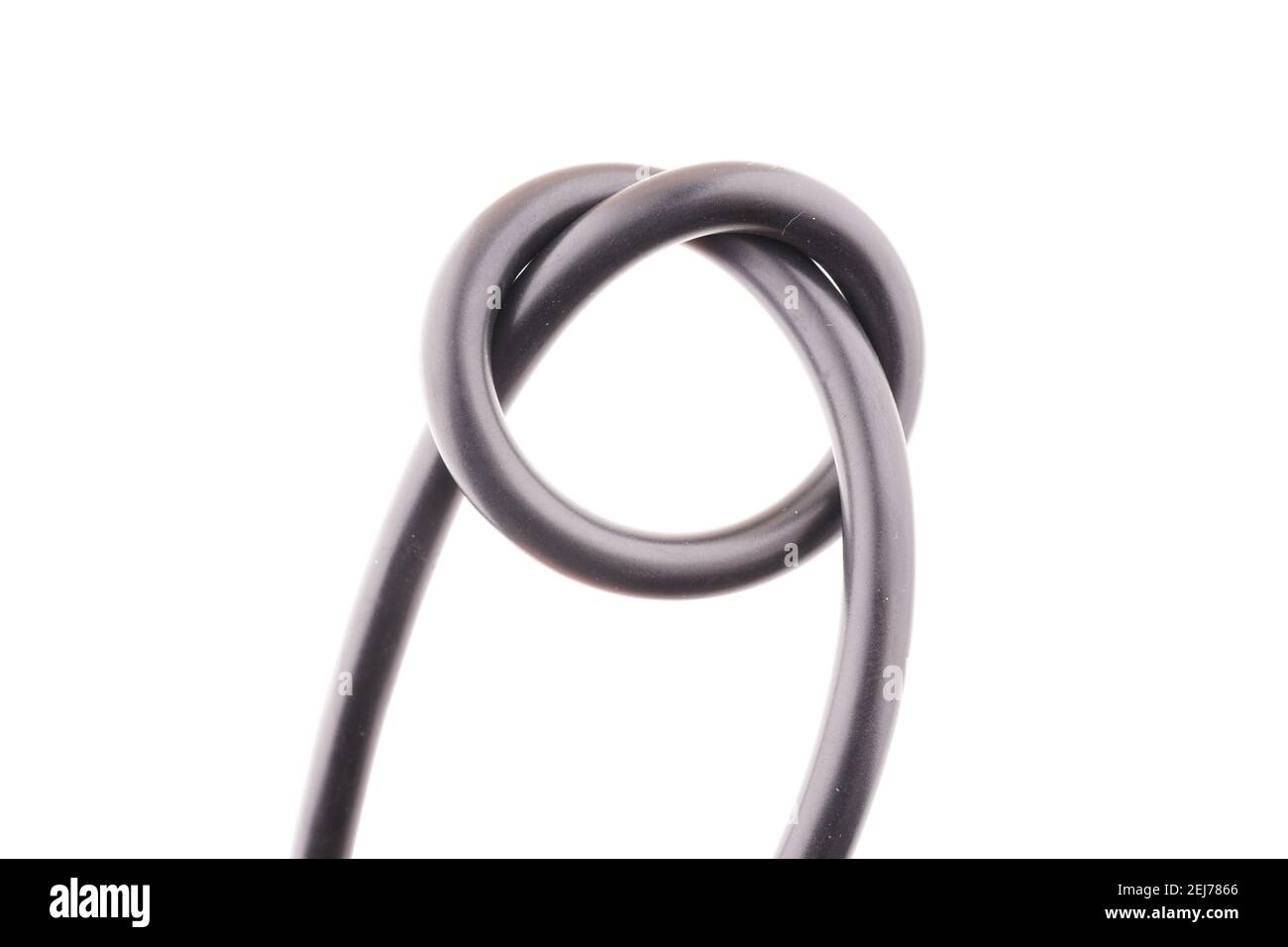 black electrical wire on white background Stock Photo - Alamy