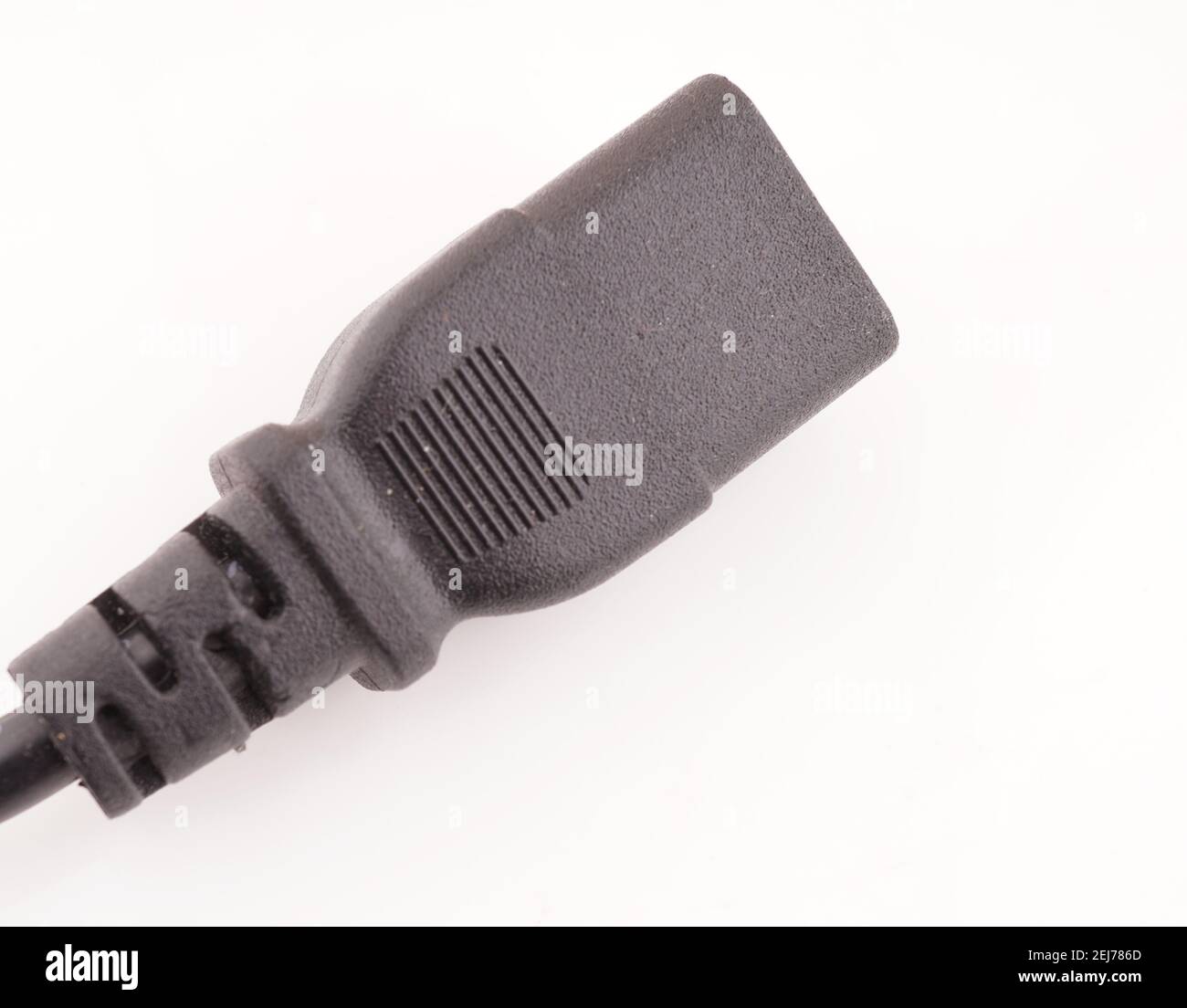 black electrical wire on white background Stock Photo - Alamy