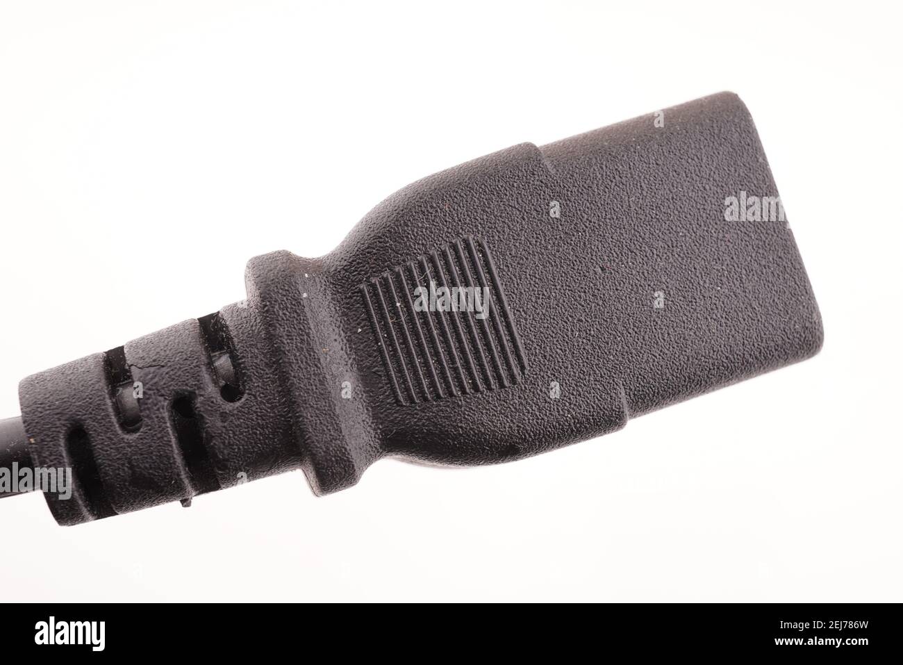 black electrical wire on white background Stock Photo - Alamy