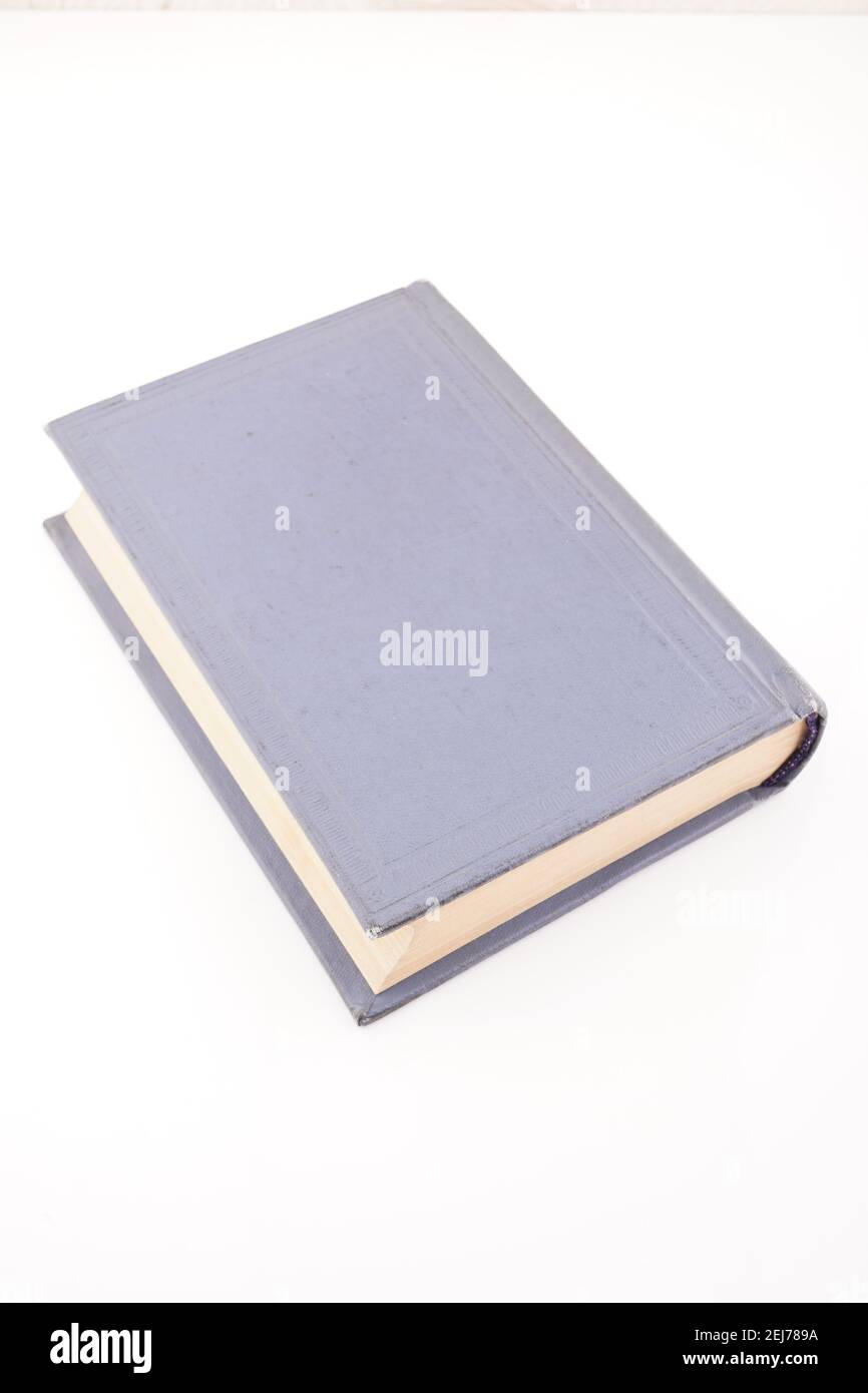 blue book on white background Stock Photo - Alamy