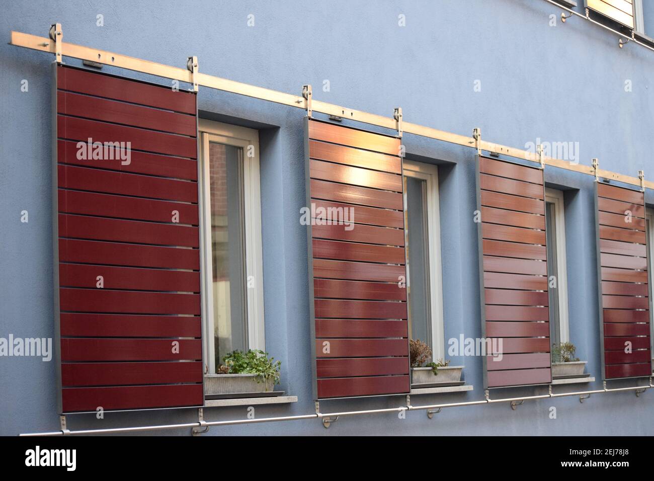 Sliding construction of a Roller shutter Stock Photo - Alamy
