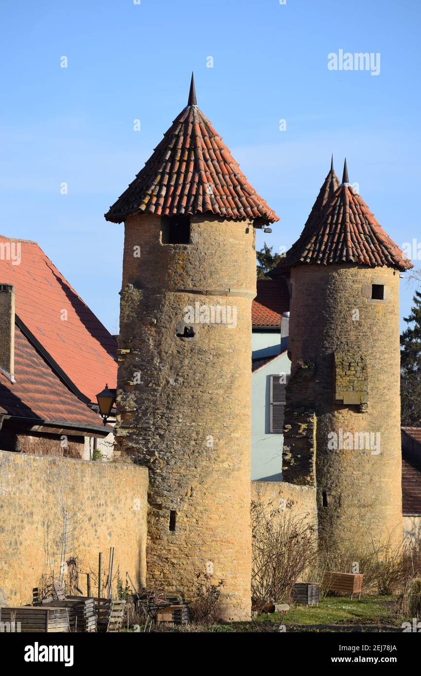 Towers with very spiky Tips Stock Photo - Alamy