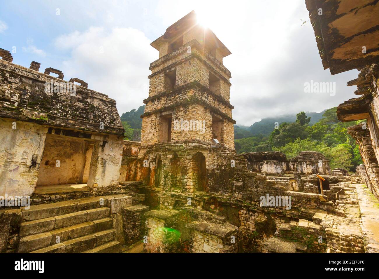 Ancient Palenque pyramid in Mexico Stock Photo - Alamy