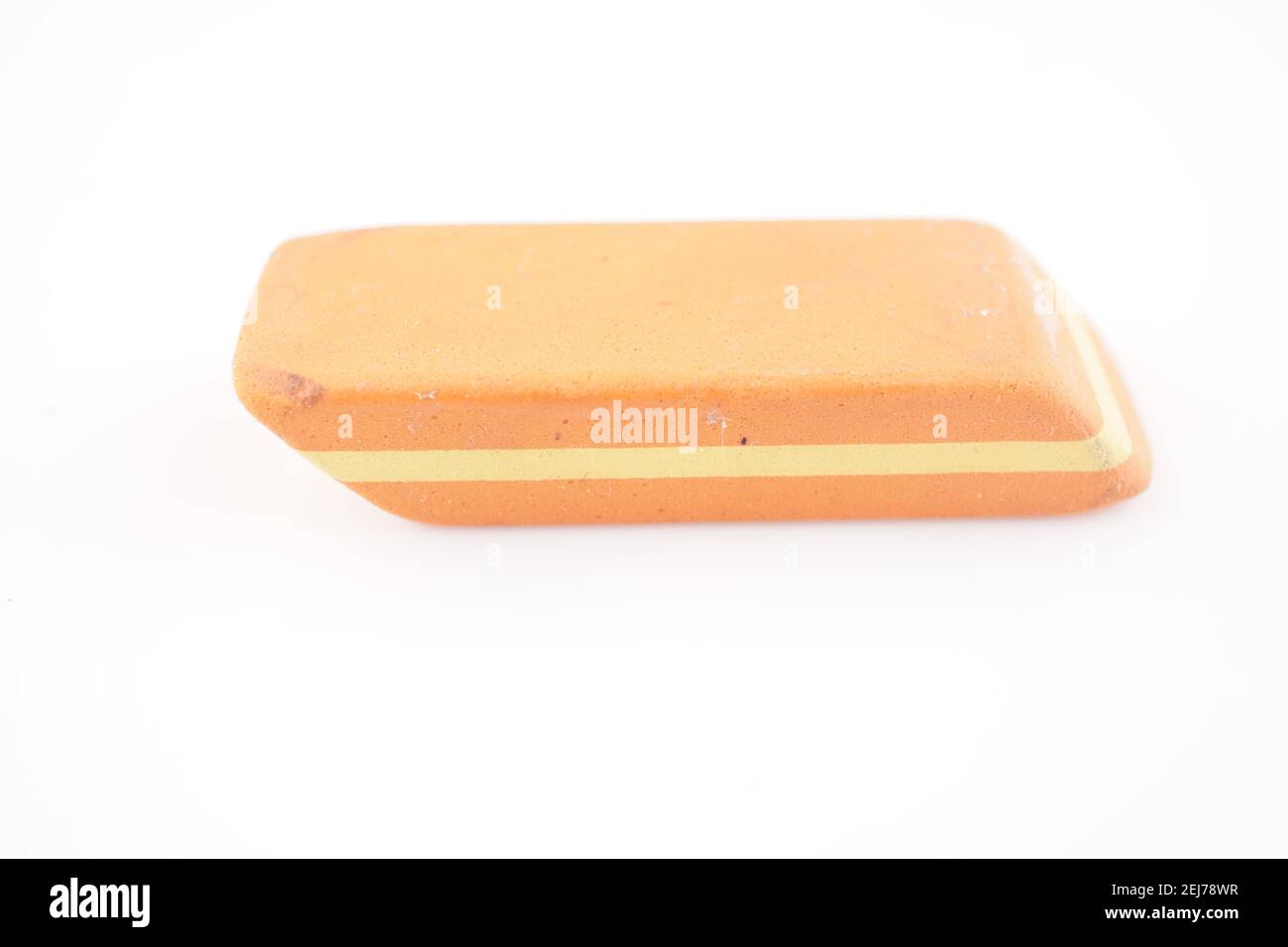 used eraser on white background Stock Photo - Alamy