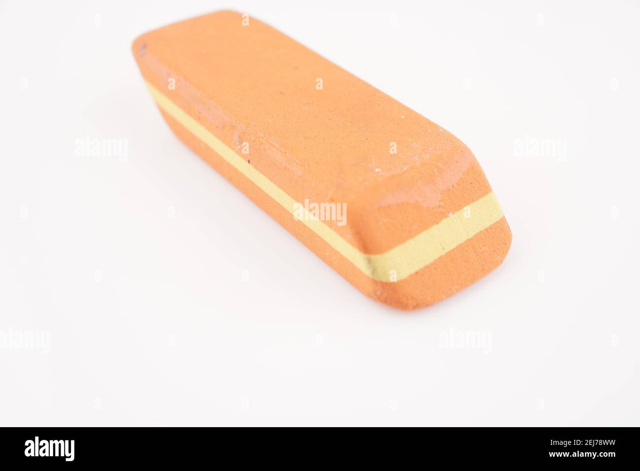 used eraser on white background Stock Photo - Alamy
