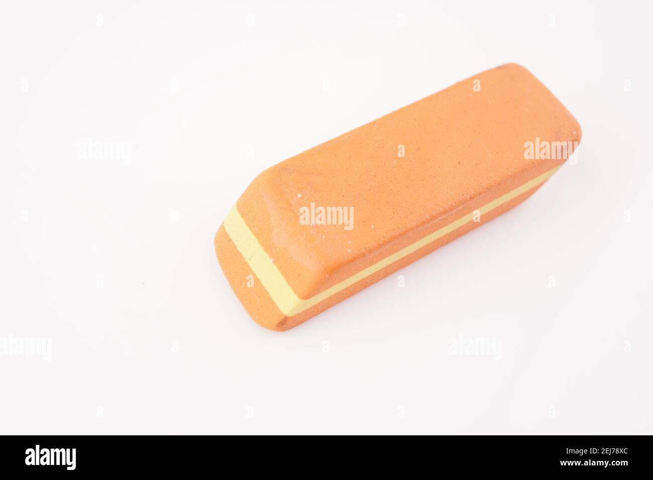 used eraser on white background Stock Photo - Alamy
