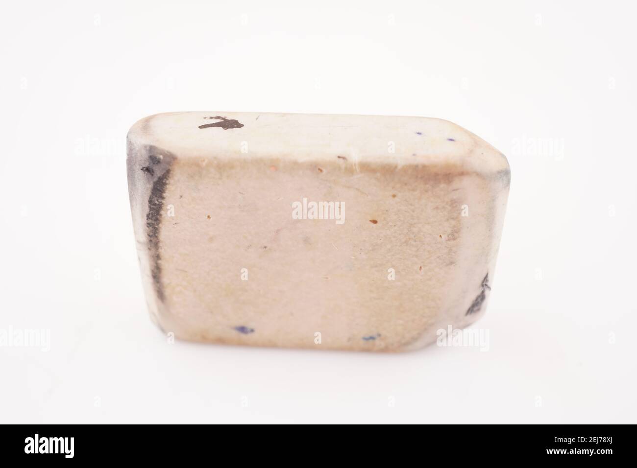 used eraser on white background Stock Photo - Alamy