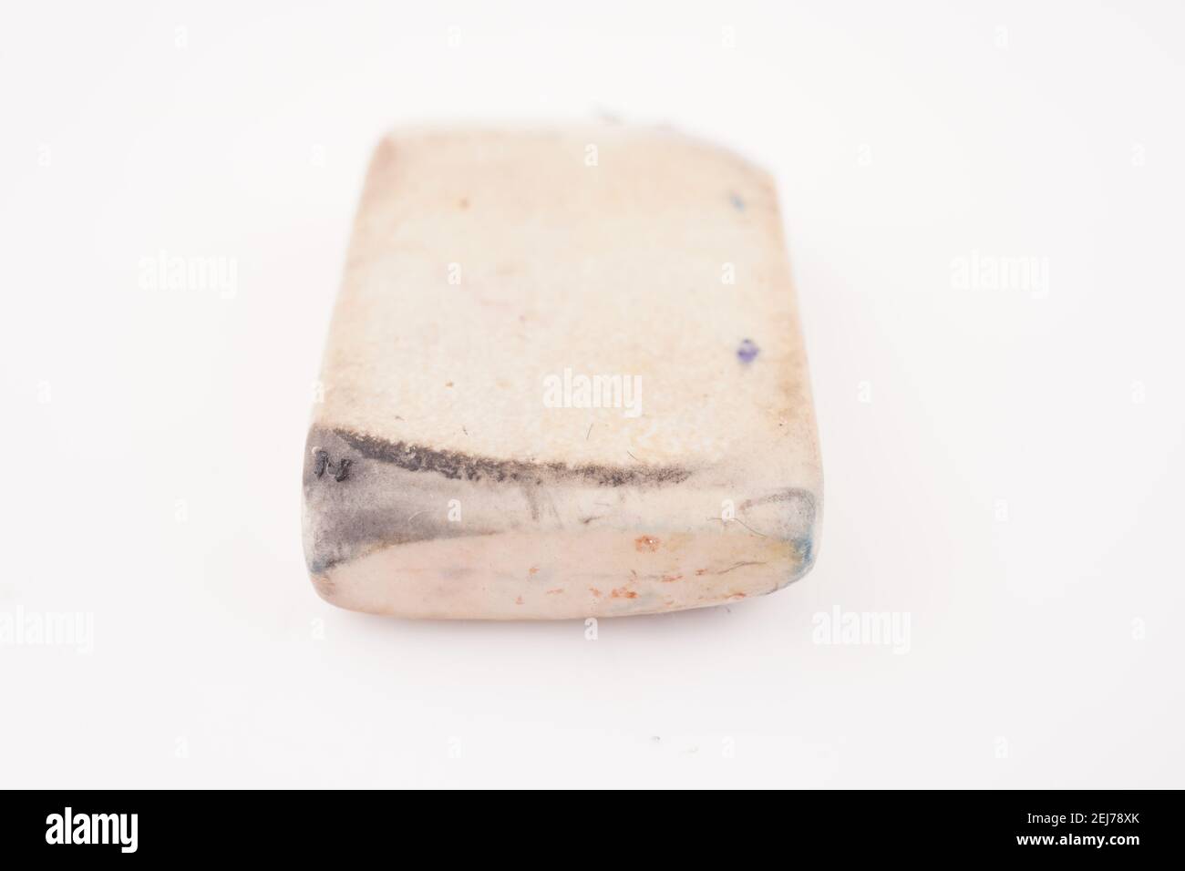 used eraser on white background Stock Photo - Alamy