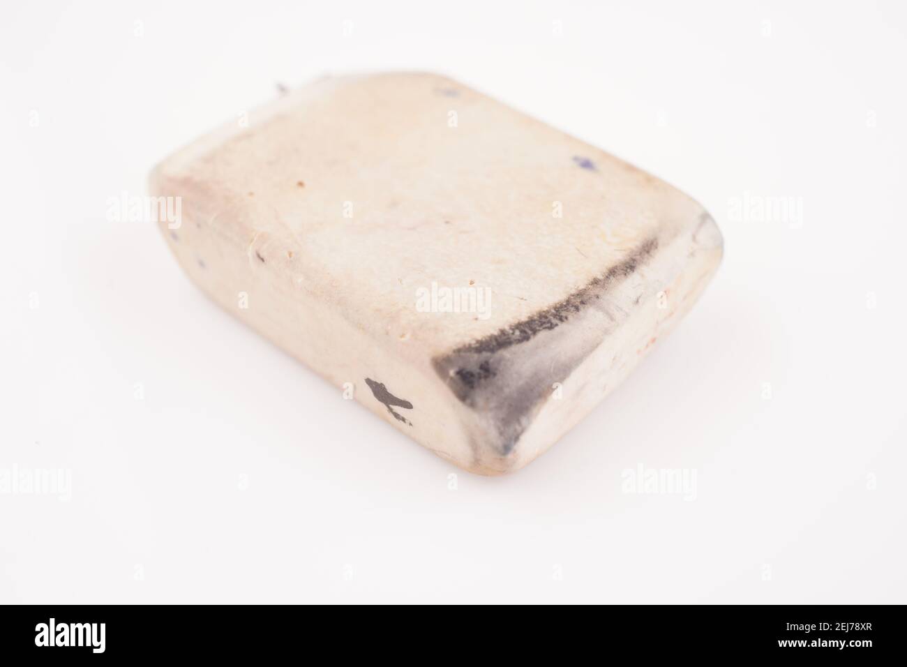 used eraser on white background Stock Photo - Alamy