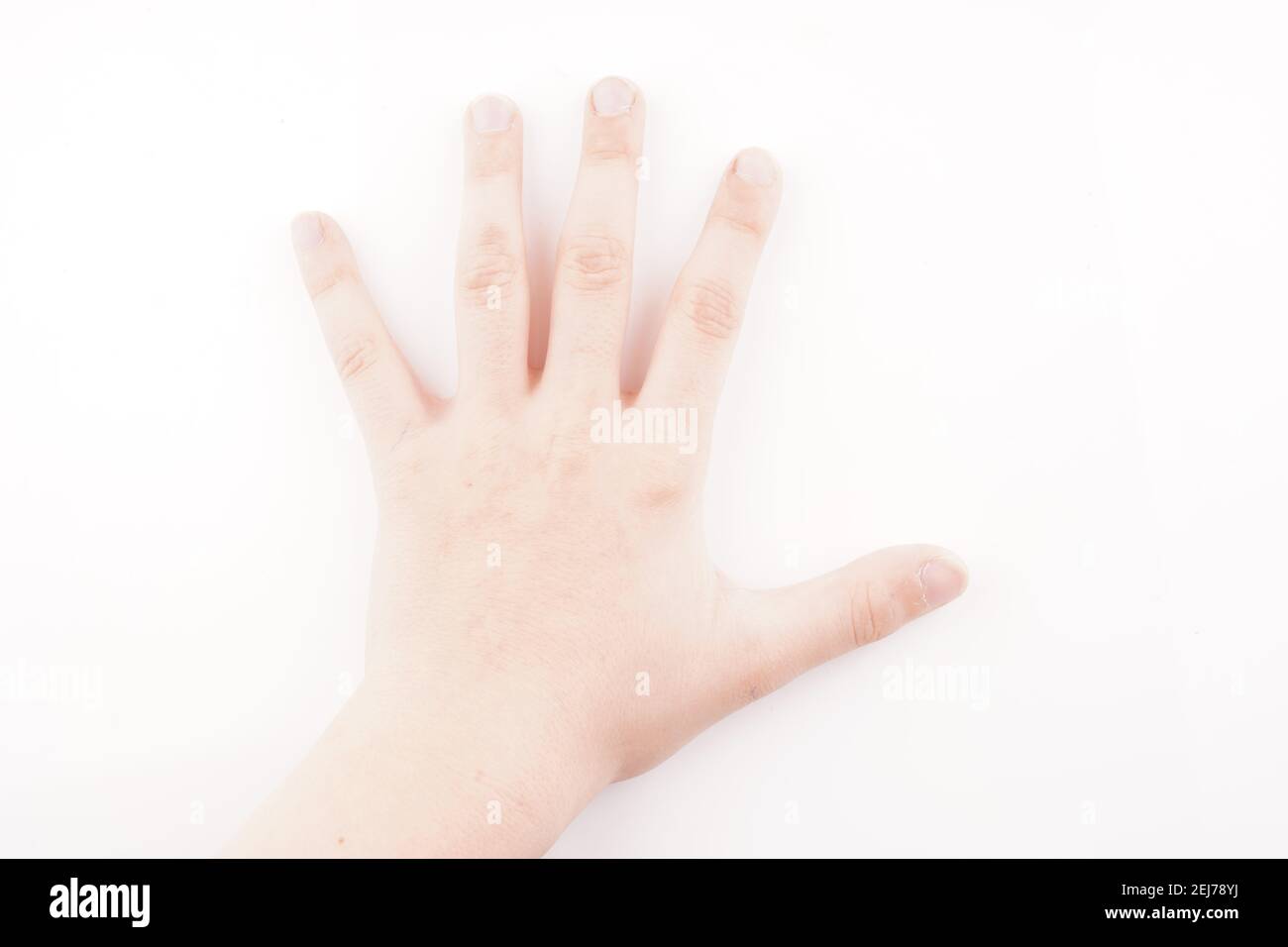 hand of a child on a white background Stock Photo - Alamy