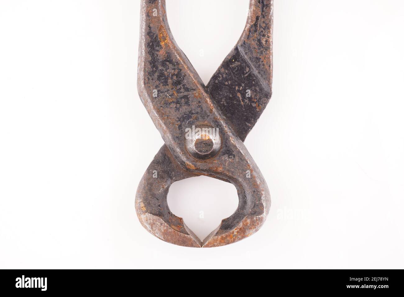 rusty pliers on white background Stock Photo - Alamy