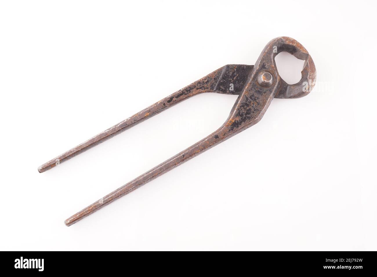 rusty pliers on white background Stock Photo - Alamy