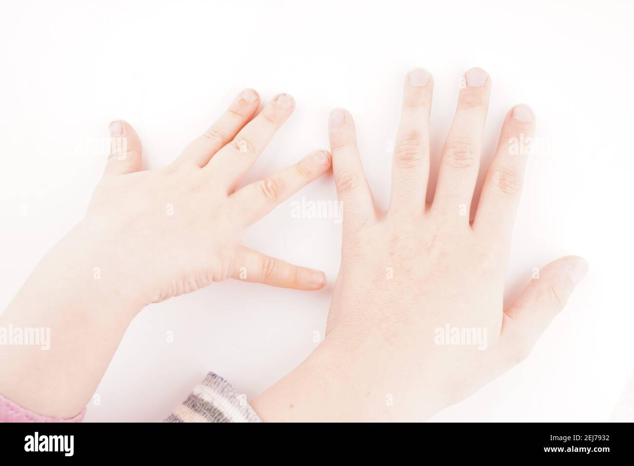hand of a child on a white background Stock Photo - Alamy