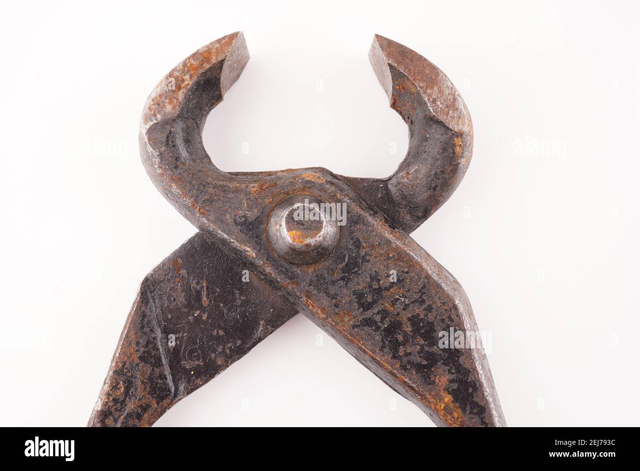 rusty pliers on white background Stock Photo - Alamy