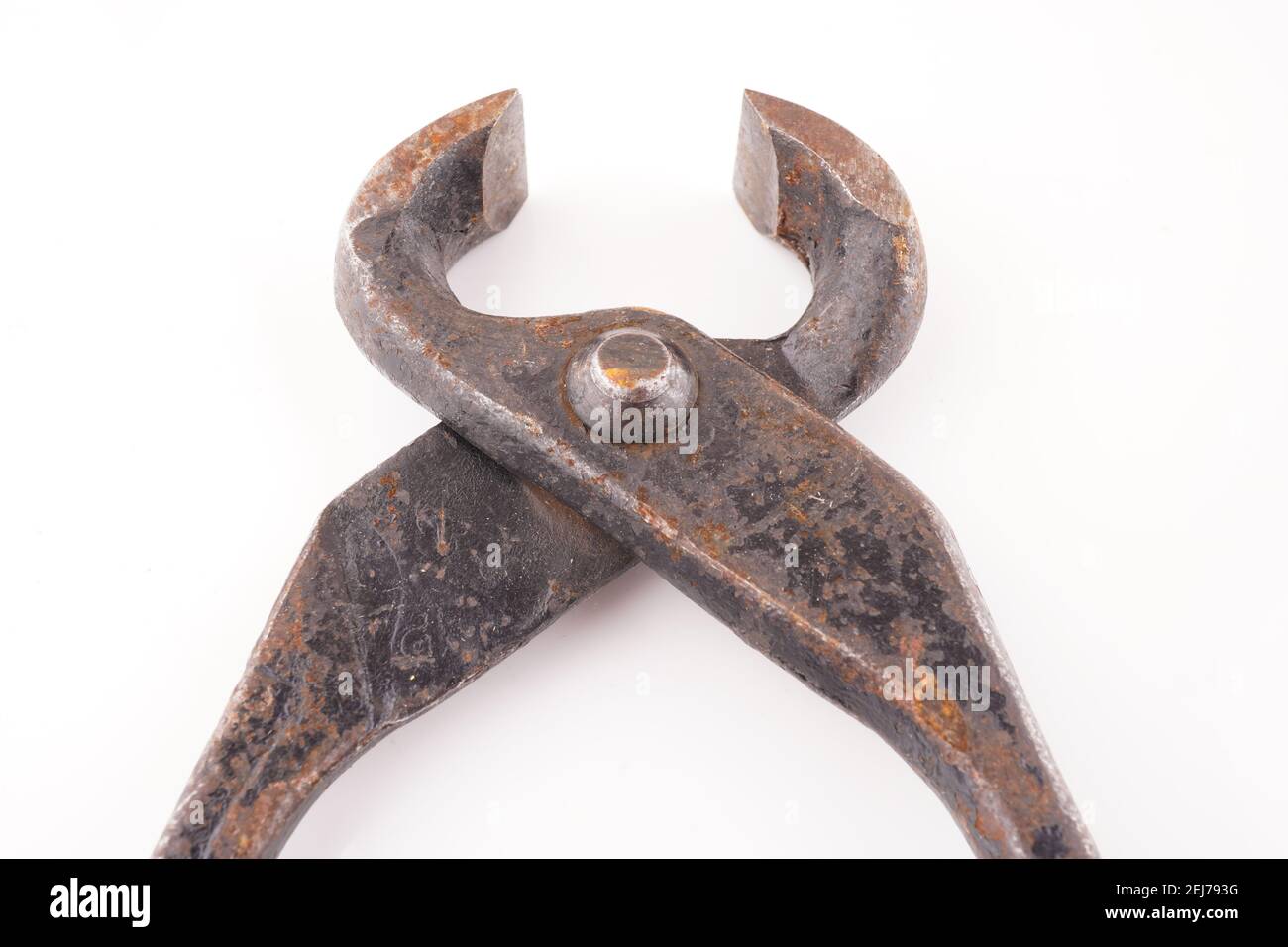 rusty pliers on white background Stock Photo - Alamy