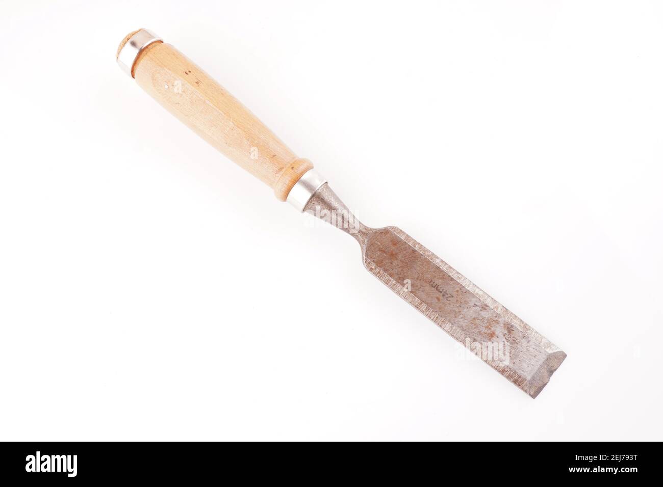 wooden chisel on white background Stock Photo - Alamy