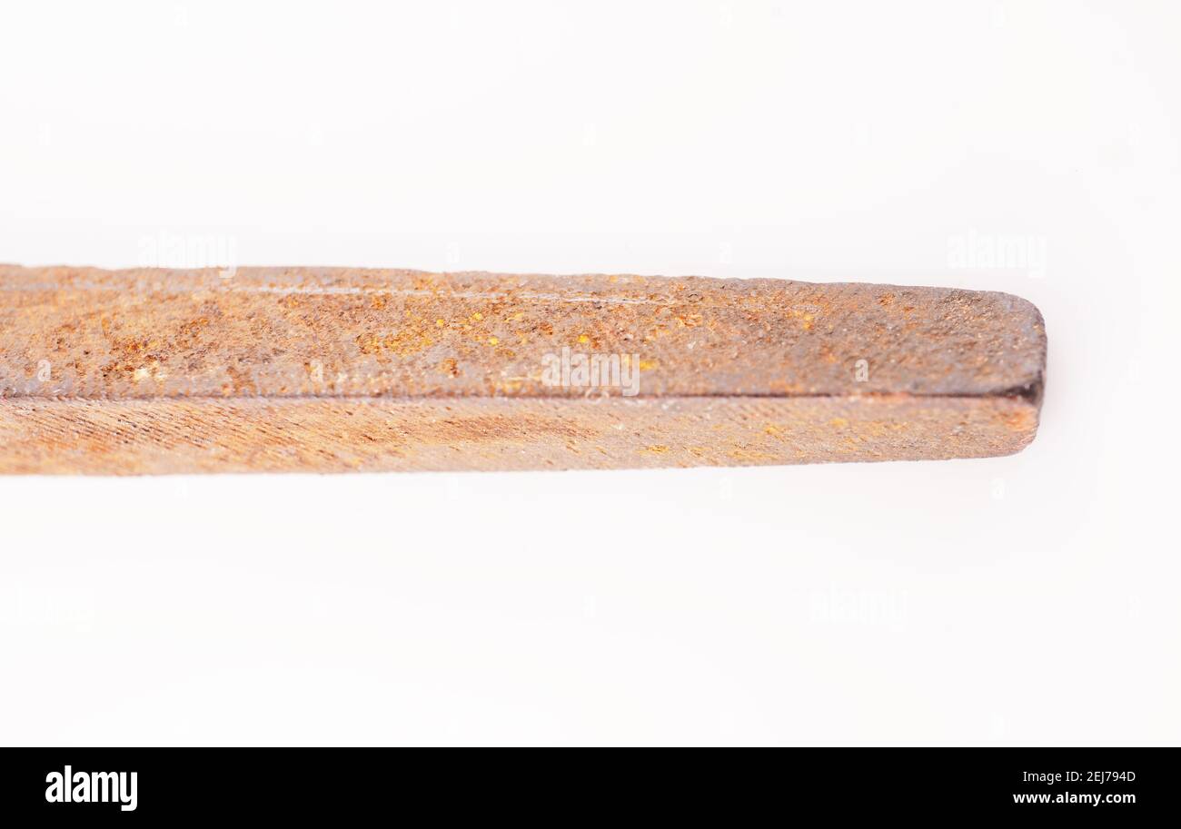 rusty file on white background Stock Photo - Alamy
