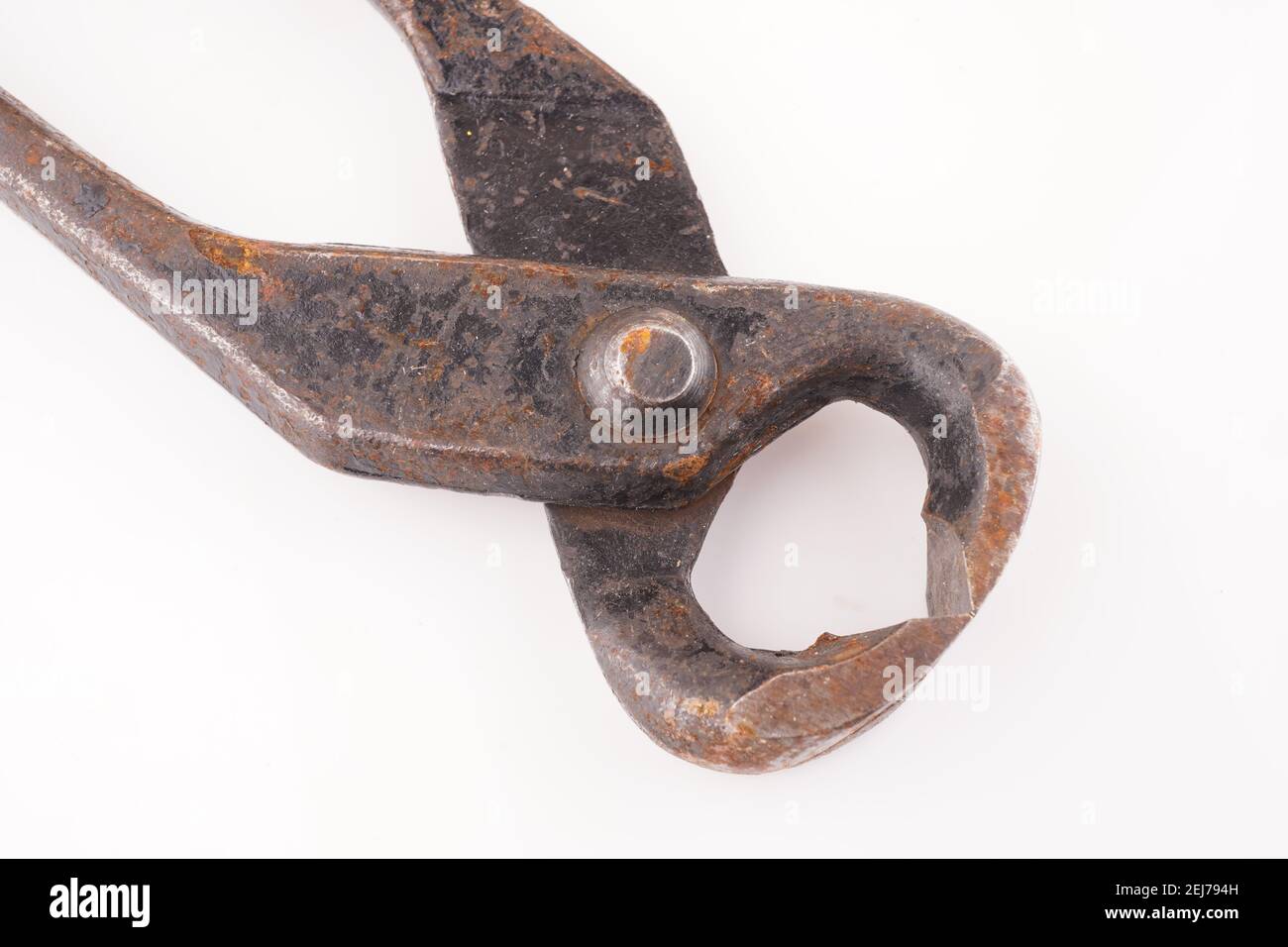 rusty pliers on white background Stock Photo - Alamy