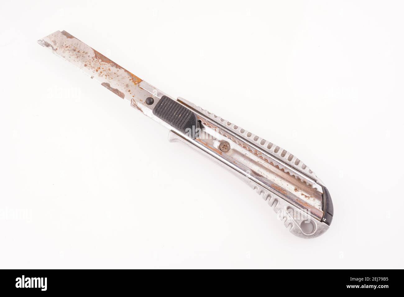 construction knife on a white background Stock Photo - Alamy