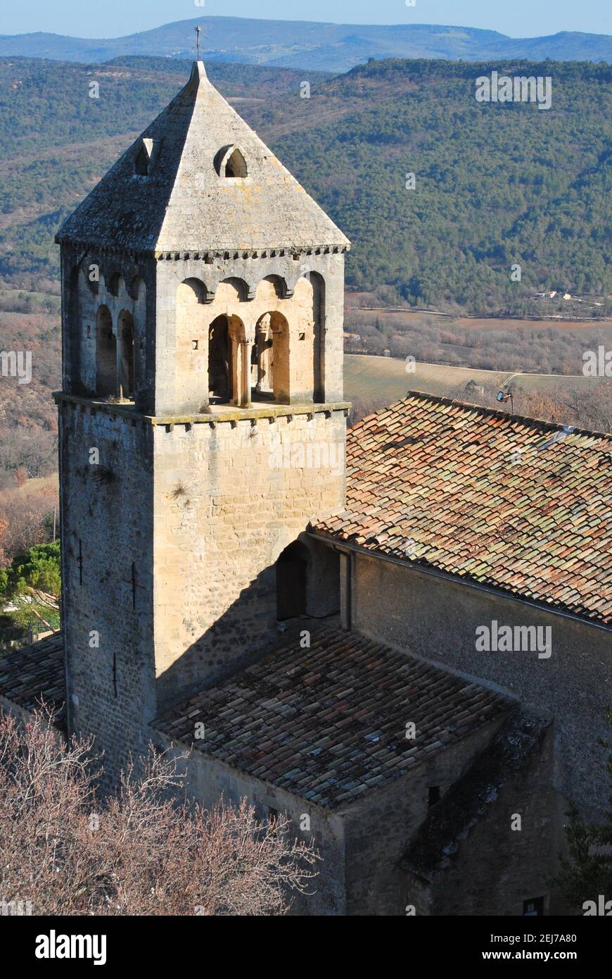 medieval church tower in Provence Stock Photo - Alamy