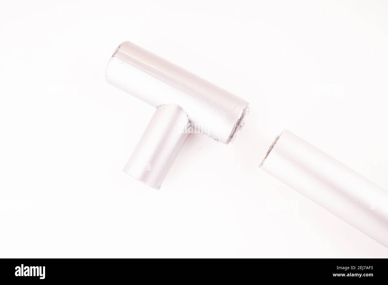 broken plastic handle from cabinet on white background Stock Photo - Alamy