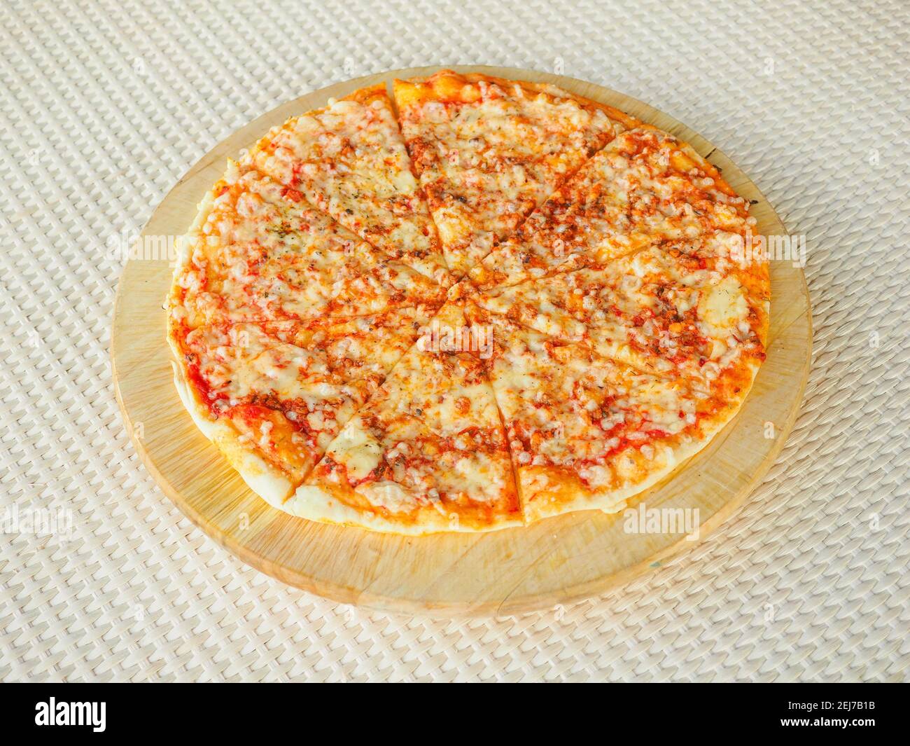 pizza on a light background. Italian kitchen Stock Photo - Alamy