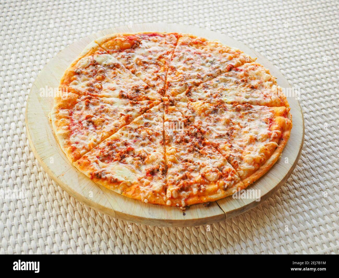 pizza on a light background. Italian kitchen Stock Photo - Alamy