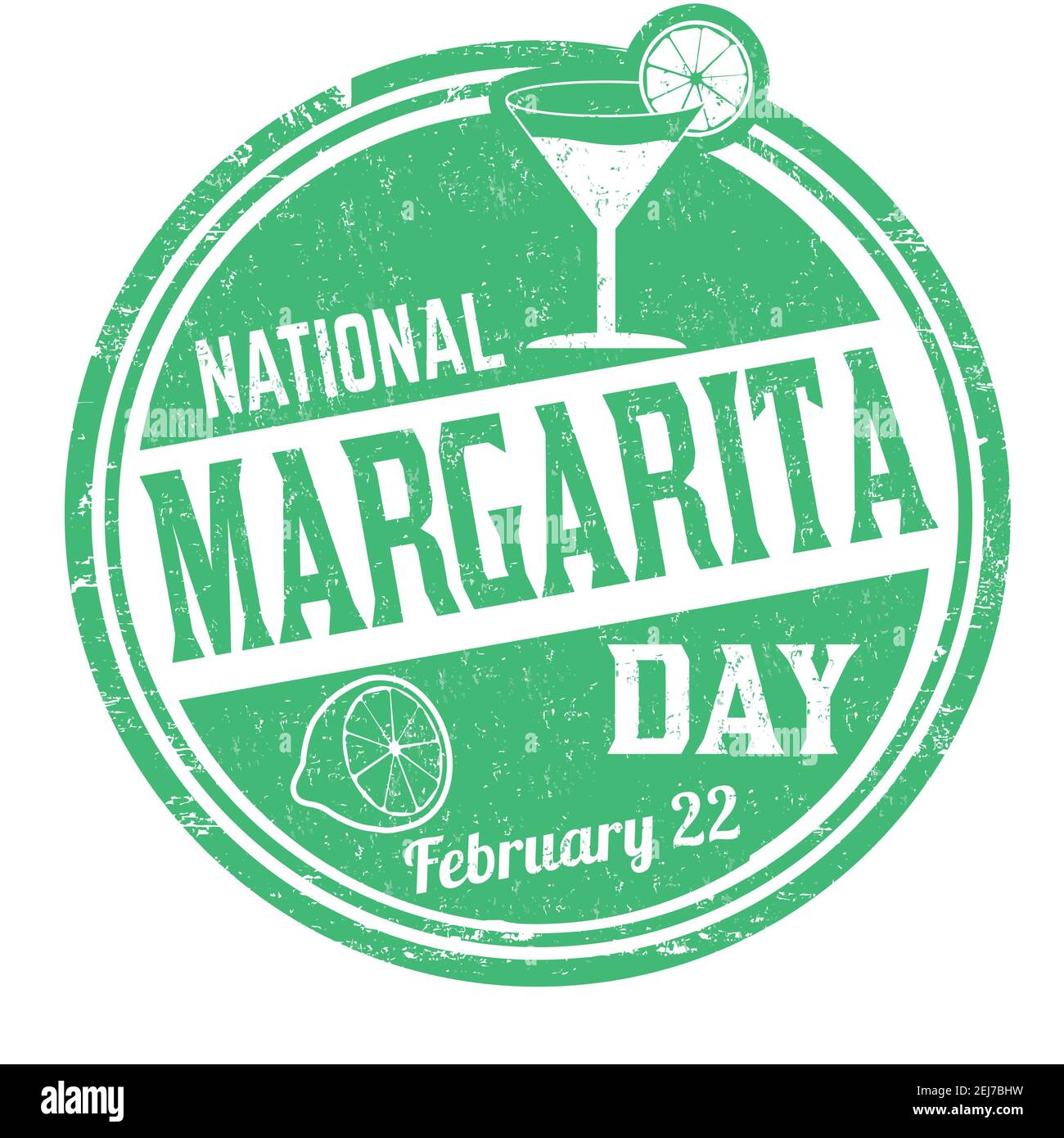 National margarita day grunge rubber stamp on white background, vector ...