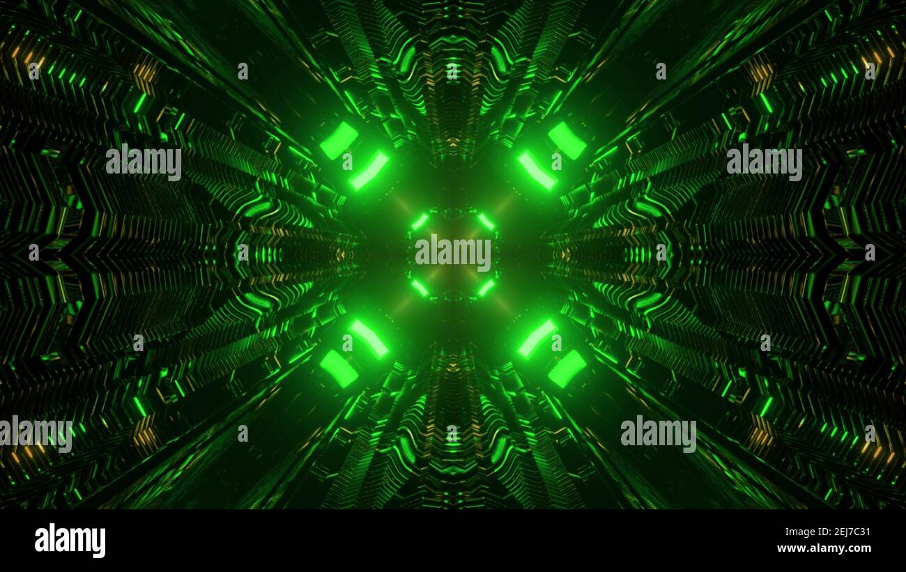 3D illustration of abstract neon tunnel Stock Photo - Alamy