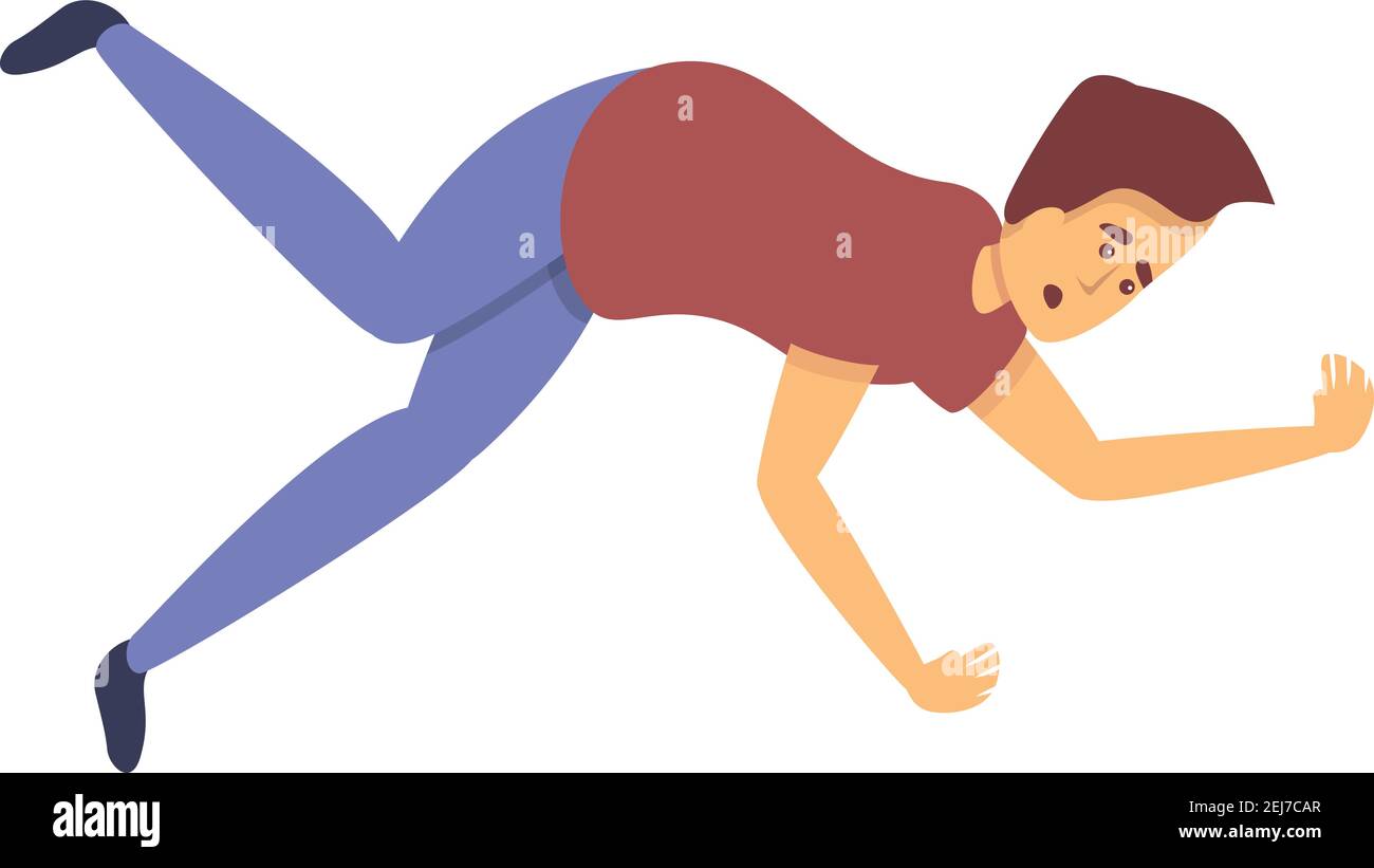 Careless boy on street icon. Cartoon of careless boy on street vector ...