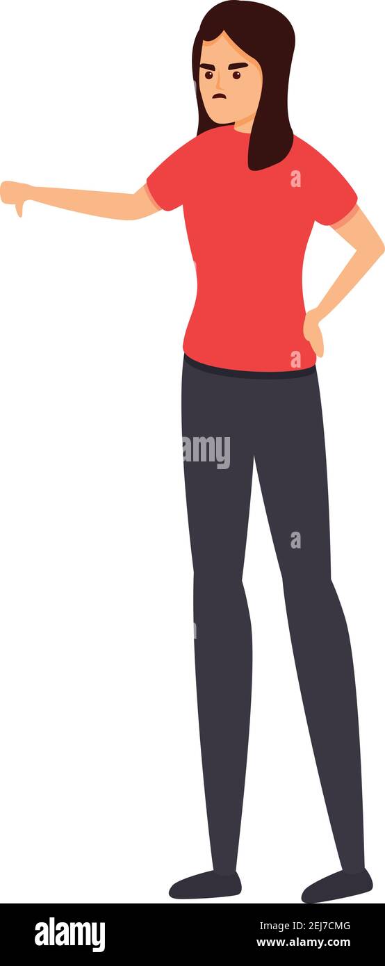 Dislike girl icon. Cartoon of dislike girl vector icon for web design ...