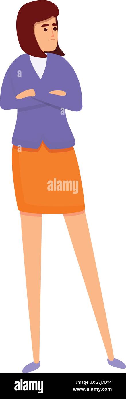 Dislike refuse woman icon. Cartoon of dislike refuse woman vector icon ...