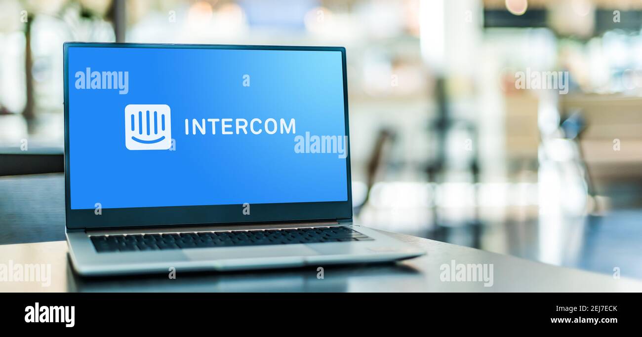 Intercom logo hi-res stock photography and images - Alamy