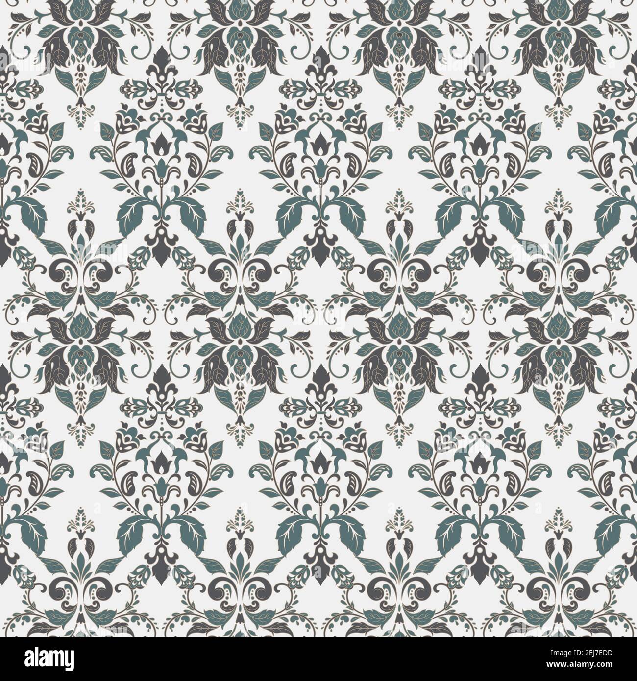 Damask seamless floral pattern. Seamless vector wallpapers Stock Vector ...