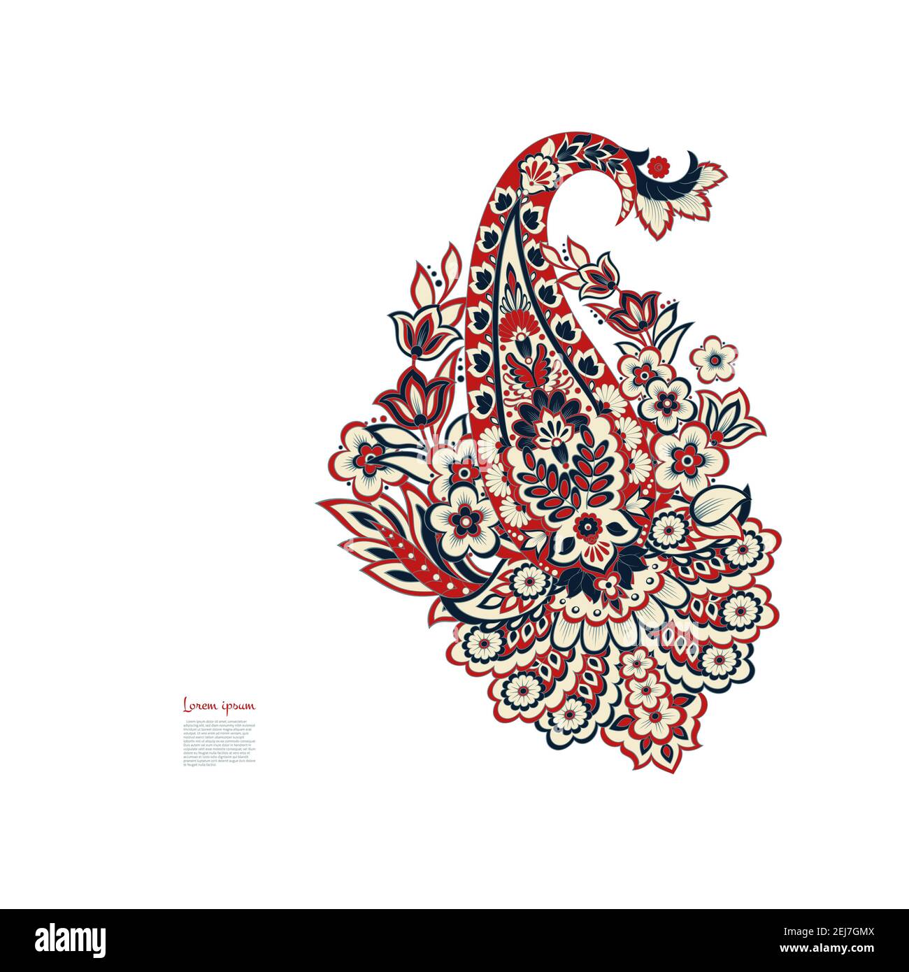 Vector Paisley pattern in floral indian style Stock Vector Image & Art ...