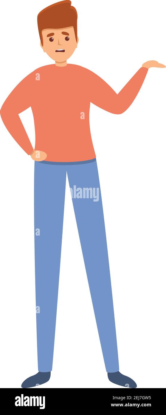 Sad boy icon. Cartoon of sad boy vector icon for web design isolated on ...