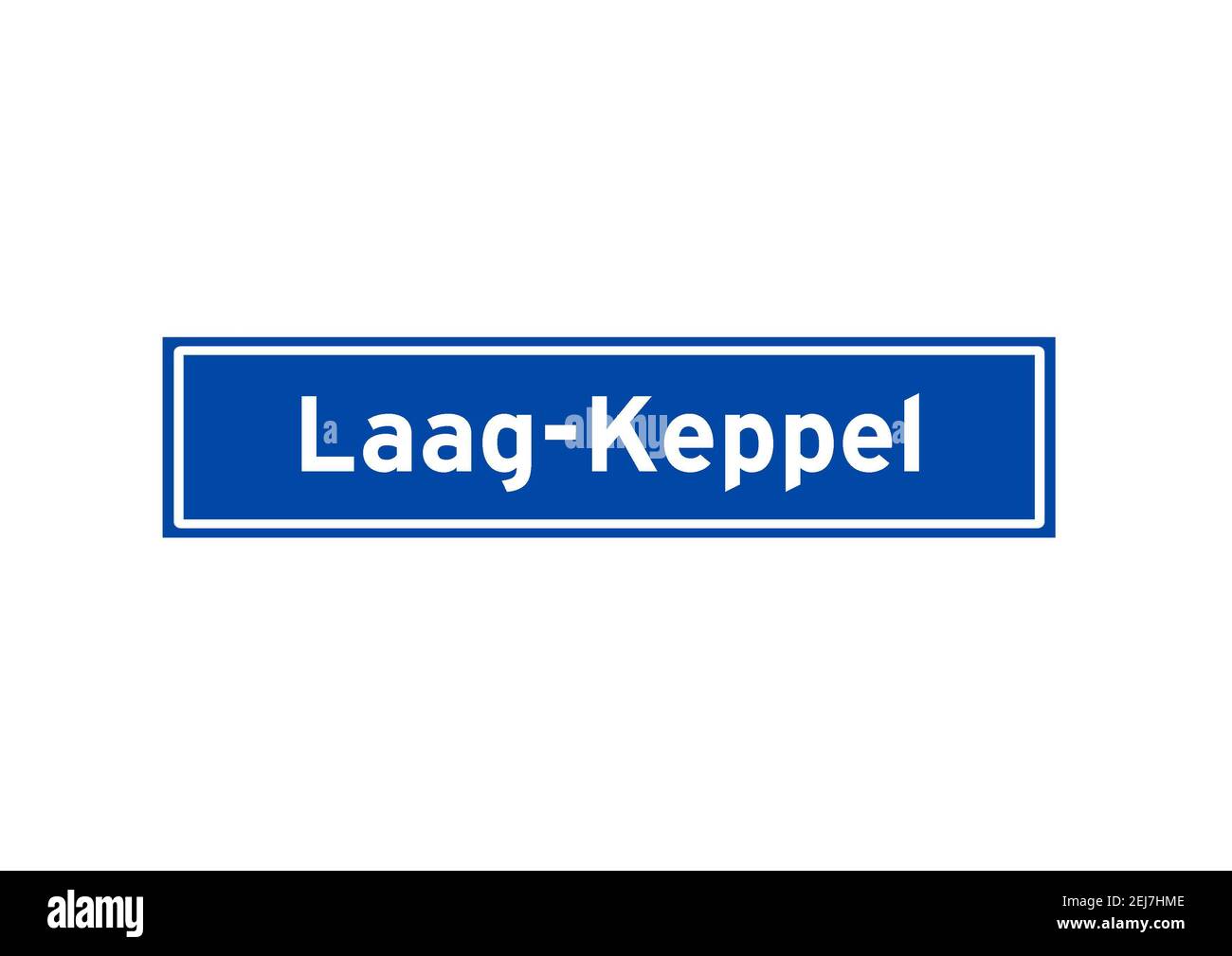 Laag-Keppel isolated Dutch place name sign. City sign from the ...