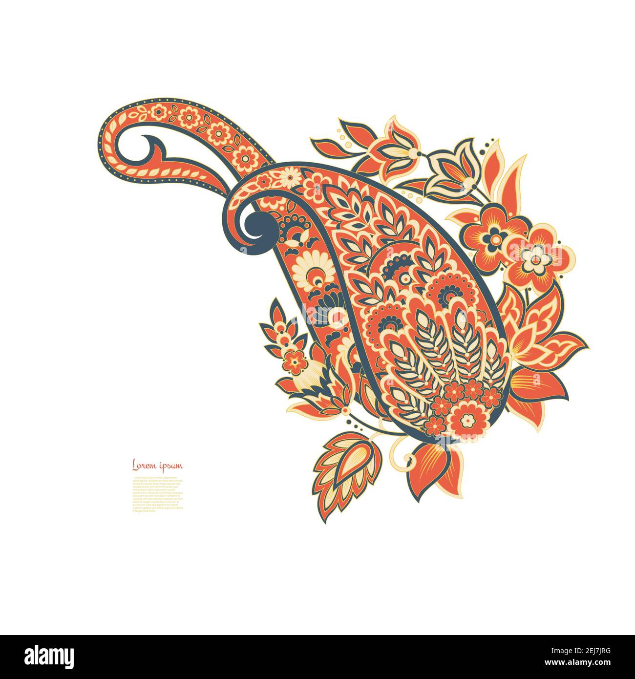 Vector Isolated indian pattern with paisley Stock Vector Image & Art ...
