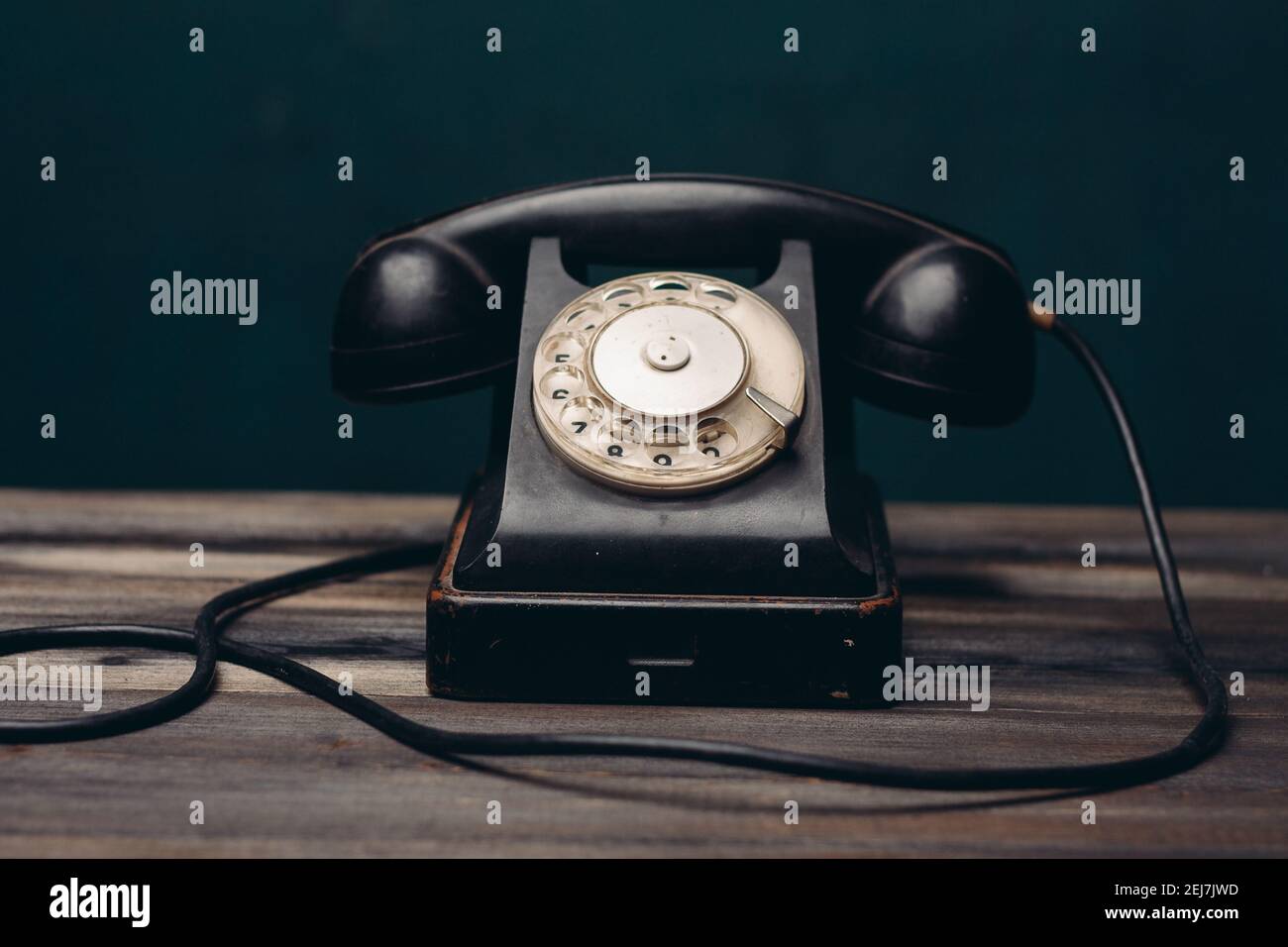 black retro telephone office communication technology nostalgia Stock ...