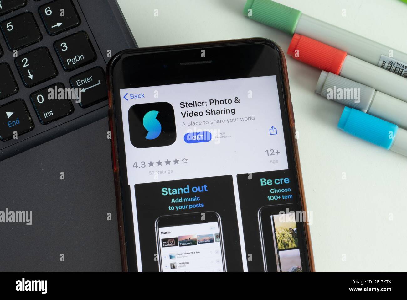 New York, USA - 17 February 2021: Steller Photo and Video Sharing ...