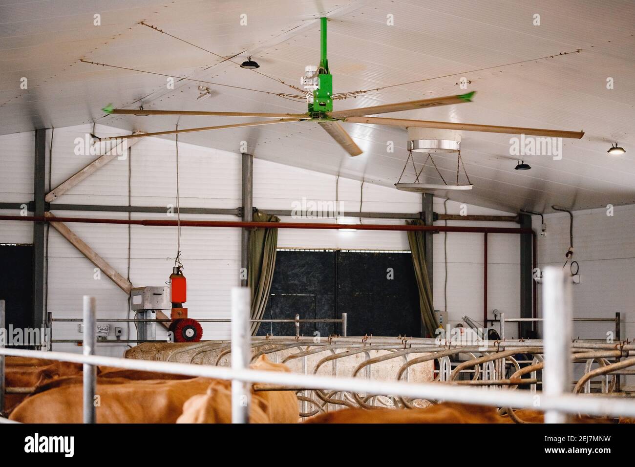Farm equipment for air conditioning and ventilation of cow stalls Stock ...