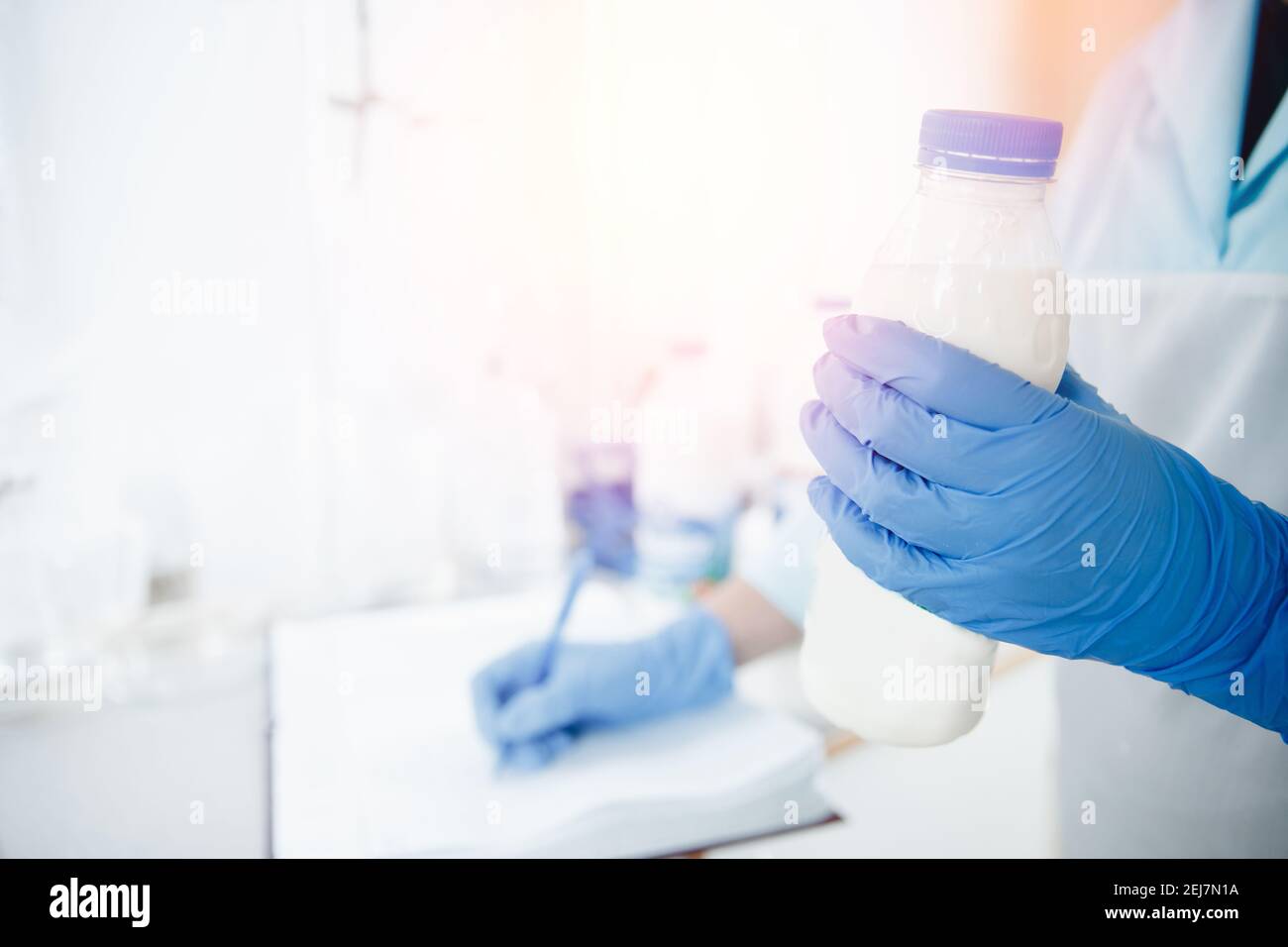 Quality Control Test Of Milk In Laboratory Dairy Factory Industry