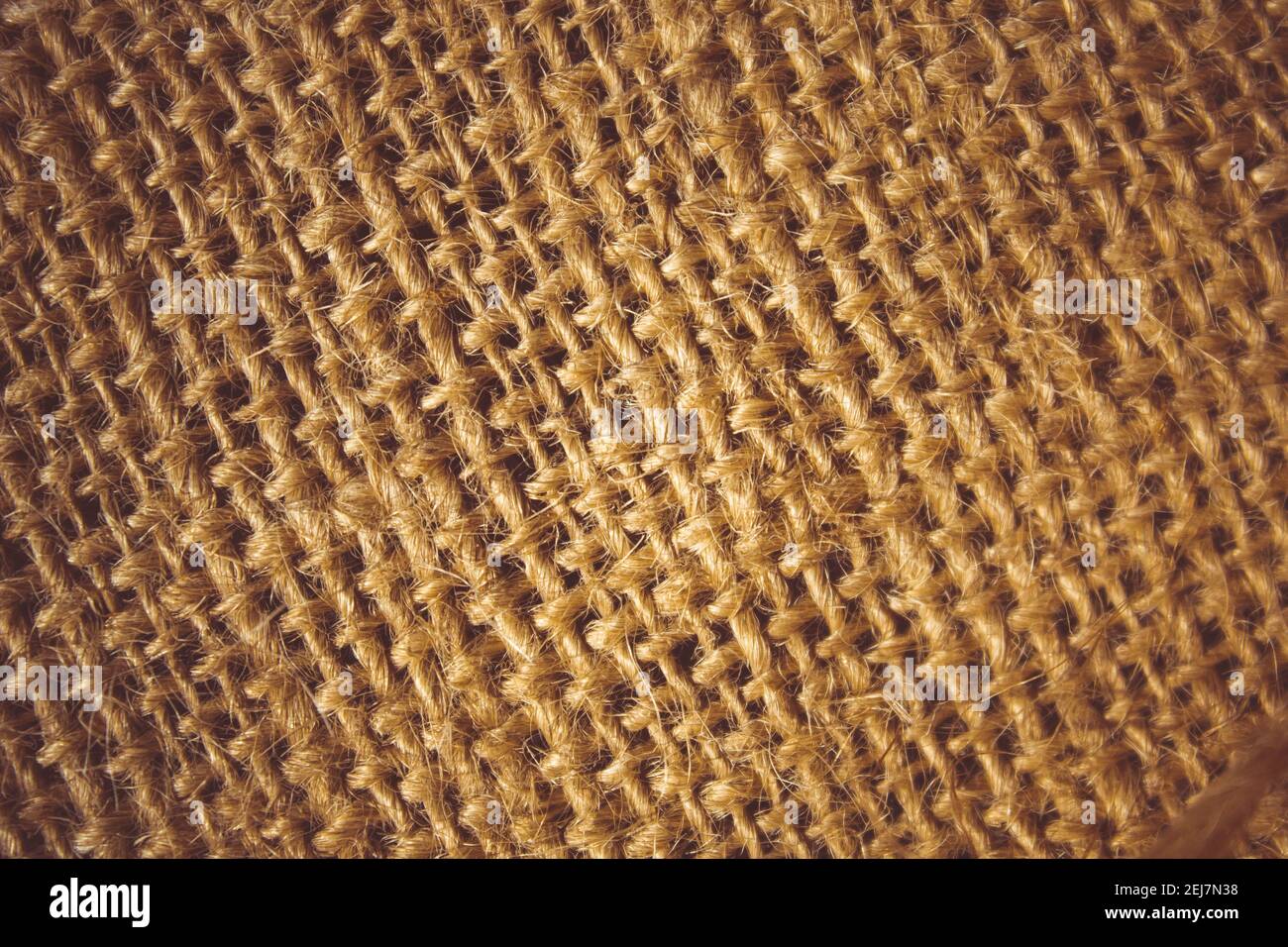 Burlap texture. Close-up weaving. Linen thread is woven into fabric ...