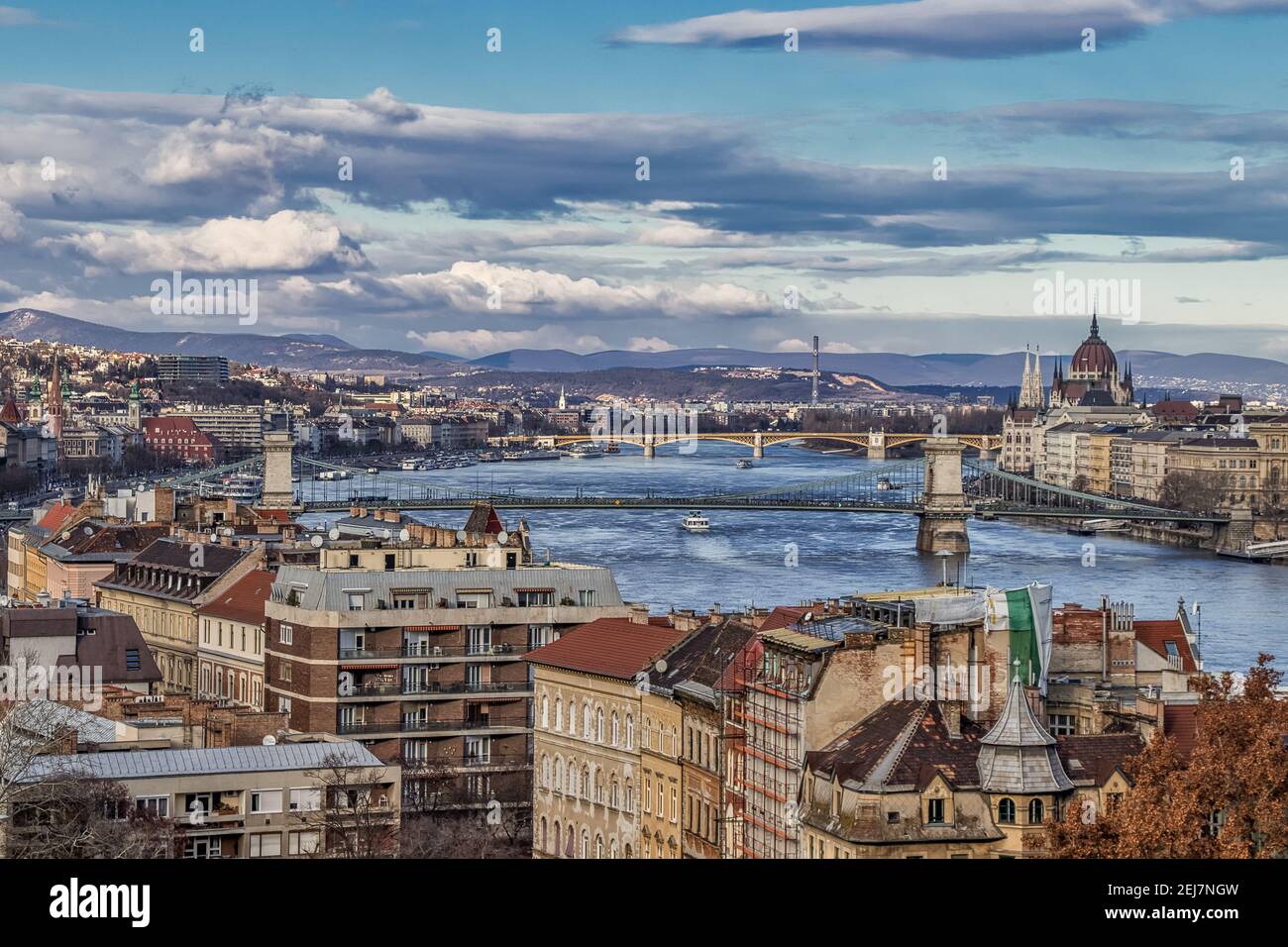 Dramatic cloudscape over Budapest cityscape with traditional typical buildings Stock Photo - Alamy