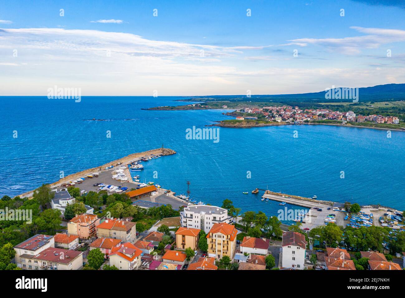 Aerial view of Bulgarian seaside town Tsarevo Stock Photo - Alamy