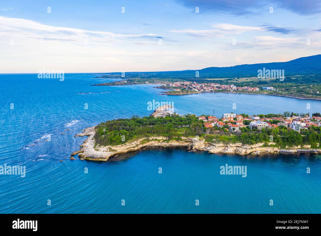Aerial view of Bulgarian seaside town Tsarevo Stock Photo - Alamy