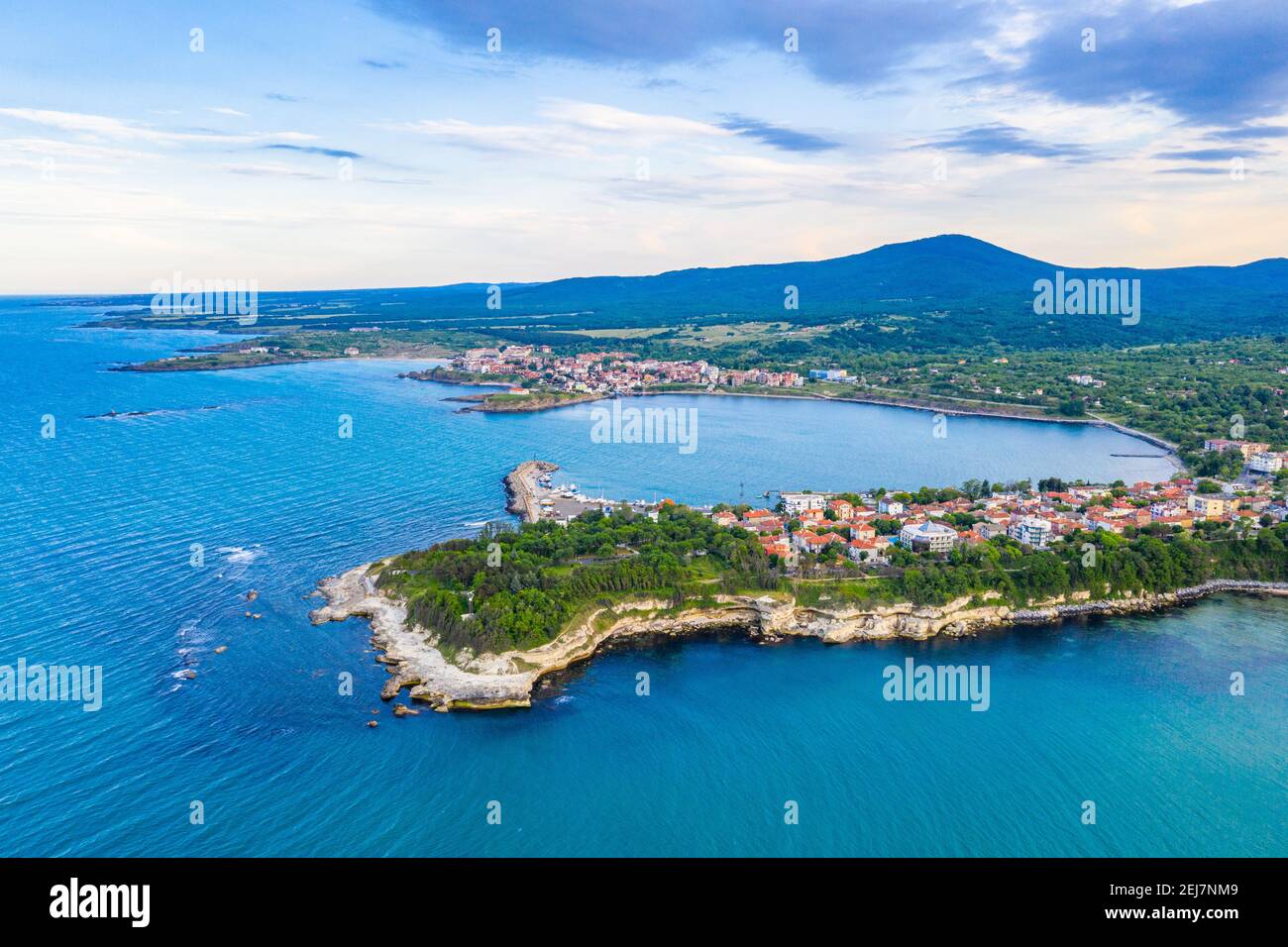 Aerial view of Bulgarian seaside town Tsarevo Stock Photo - Alamy